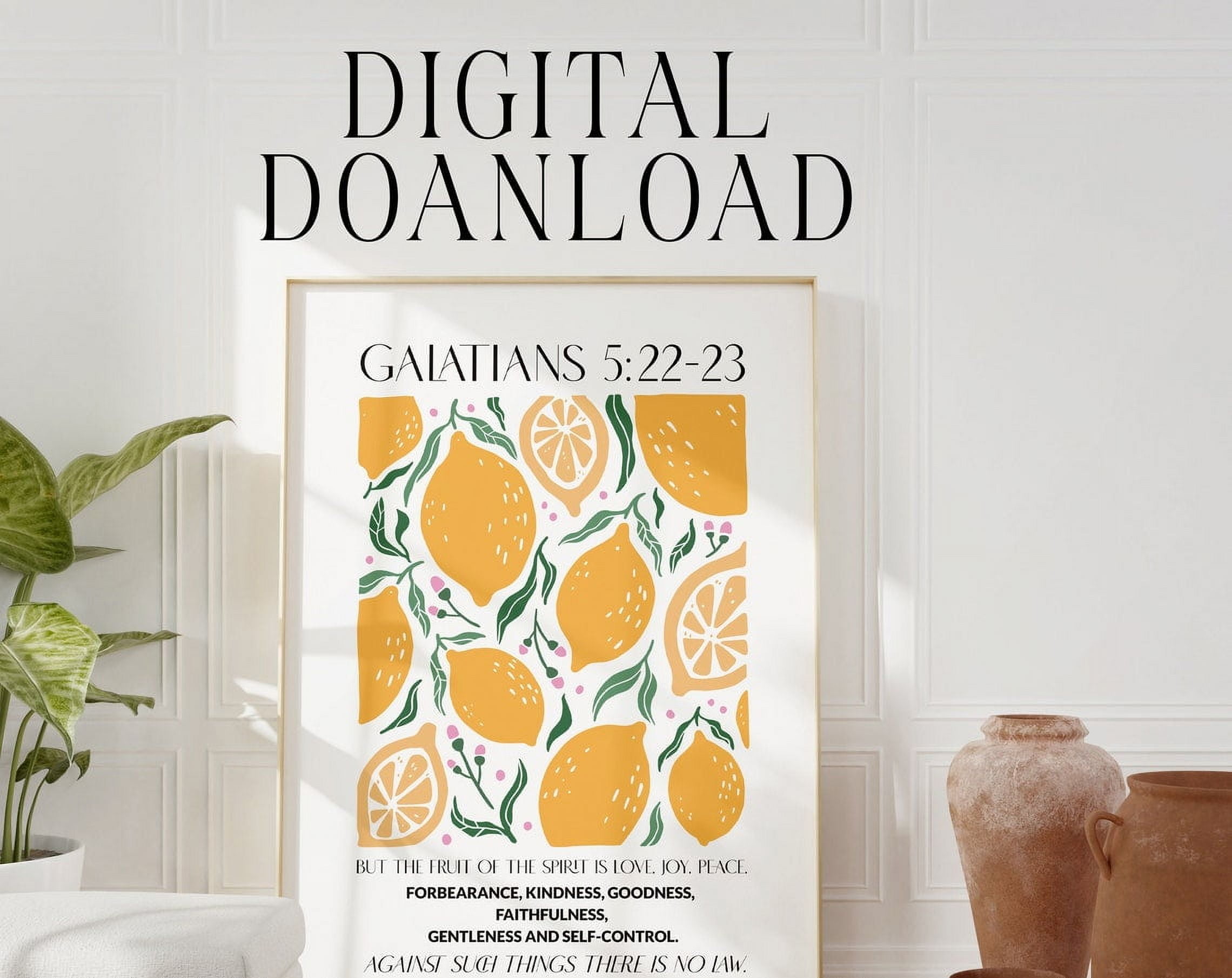 Christian Wall Decor Bible Verse Poster Christianity Gift Religious ...
