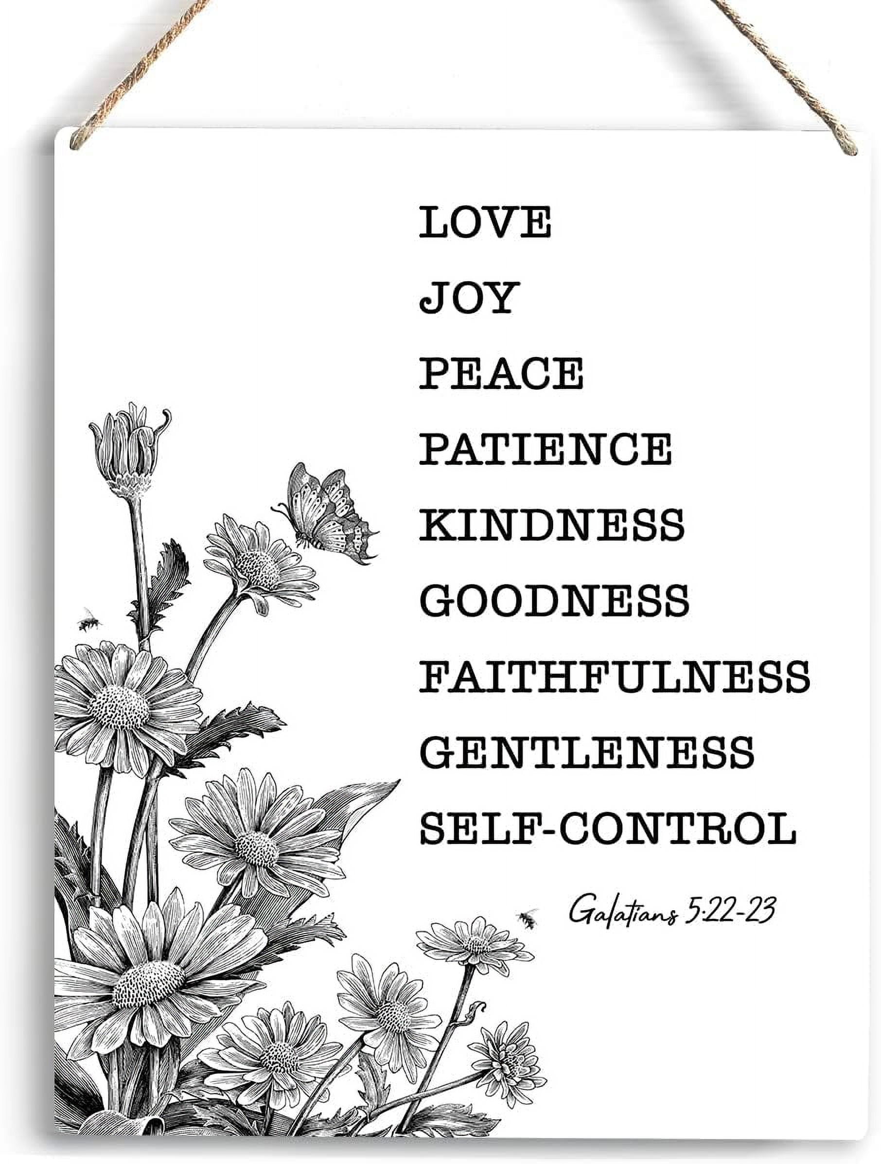 Christian Wall Decor Galatians 522-23 Fruit Of The Spirit Decor Wooden ...