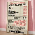 Christian Wall Poster "Jesus Paid It All" Inspirational Scripture ...