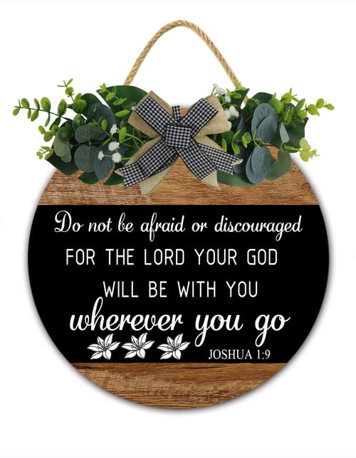 Christian Wall Signs Do Not Be Afraid Or Discouraged Christian Quotes ...