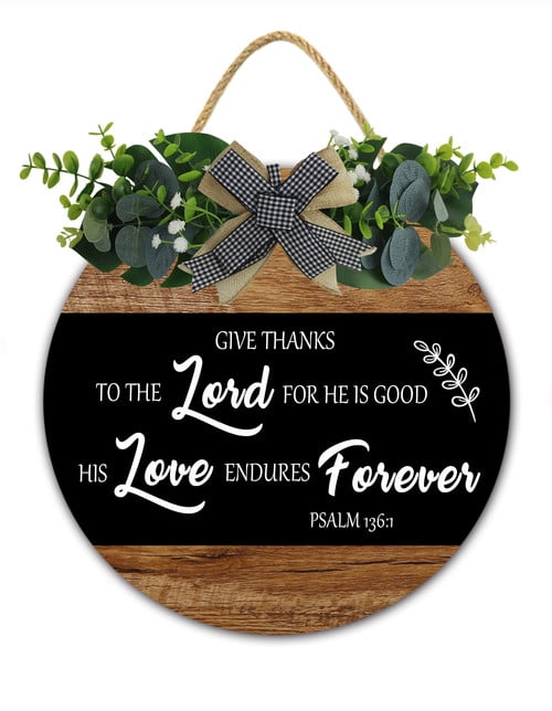 Christian Wall Signs Give Thanks To The Lord Religious Decor Wall Signs ...