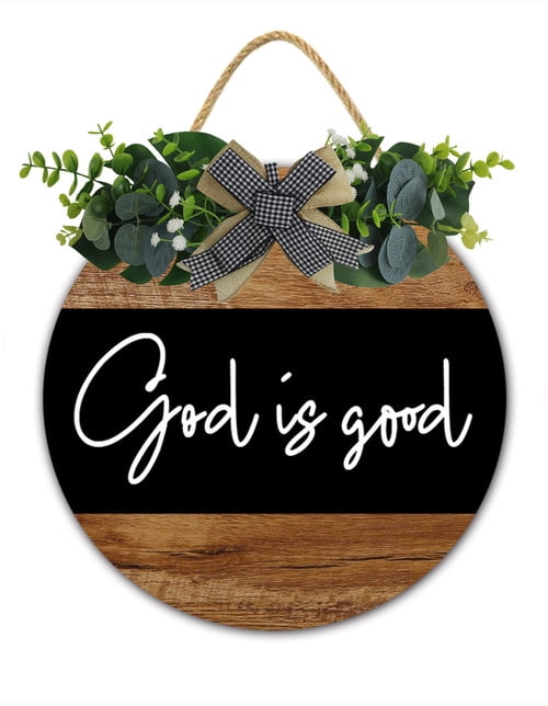 Christian Wall Signs God Is Good Religious Family Wooden Sign Christian ...