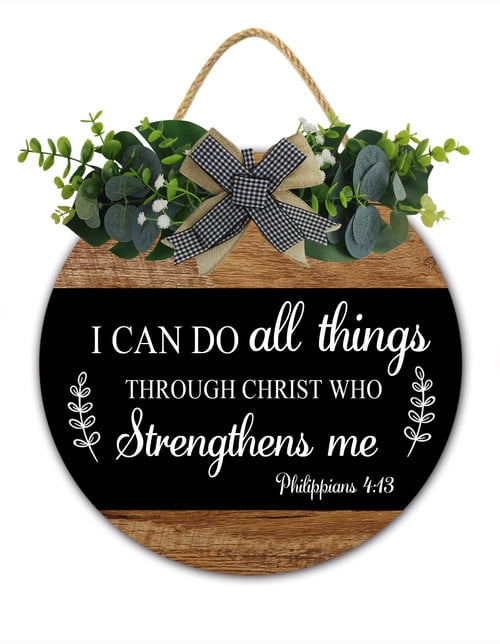 Christian Wall Signs I Can Do All Things Through Christ Christian ...