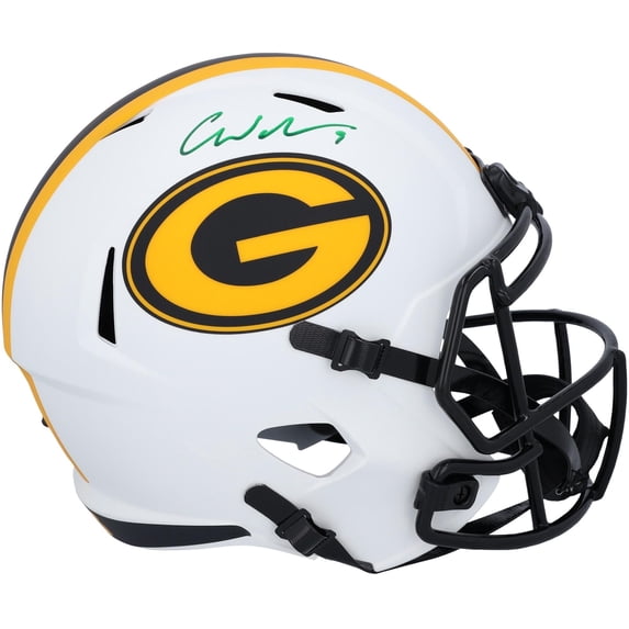 Christian Watson Green Bay Packers Autographed Riddell Lunar Eclipse ...