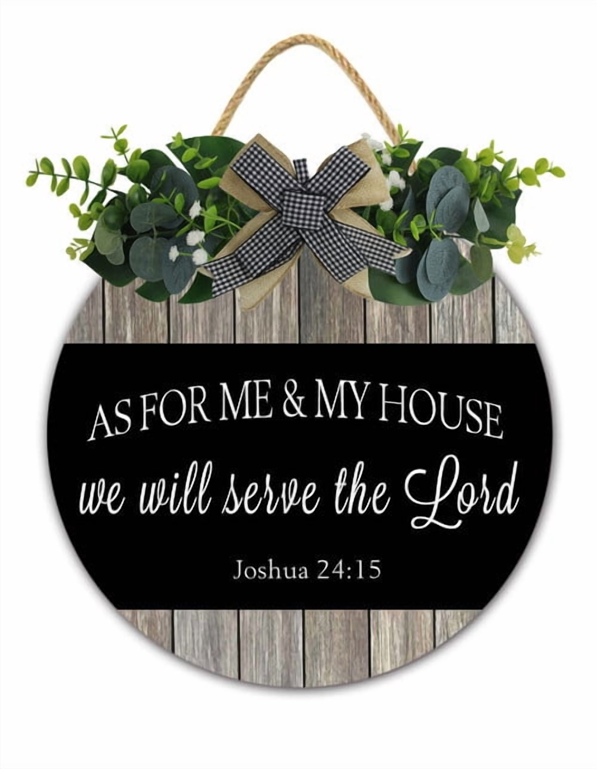 Christian Welcome Sign As for Me and My House We Will Serve The Lord ...