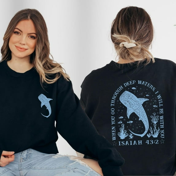 Christian Whale Shark Sweatshirt for Men and Women, Ocean Faith Sweater ...