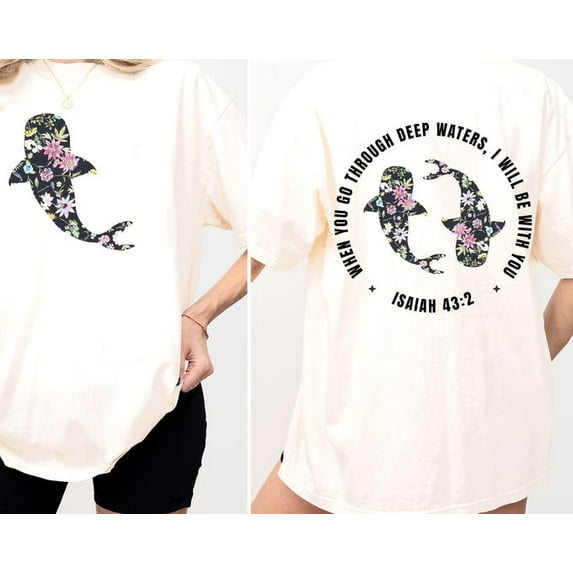 Christian Whale Shark T-Shirt, Trendy Bible Verse Shirt, Ocean Faith ...