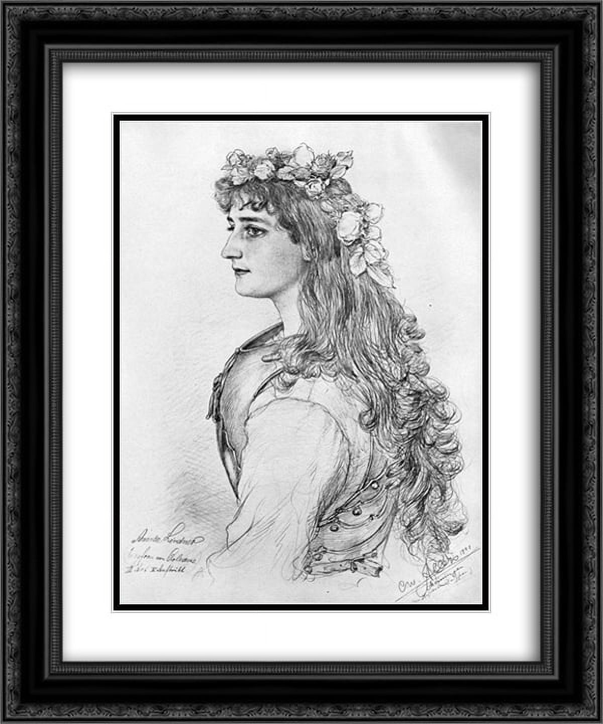 Christian Wilhelm Allers 2x Matted 20x24 Black Ornate Framed Art Print ...