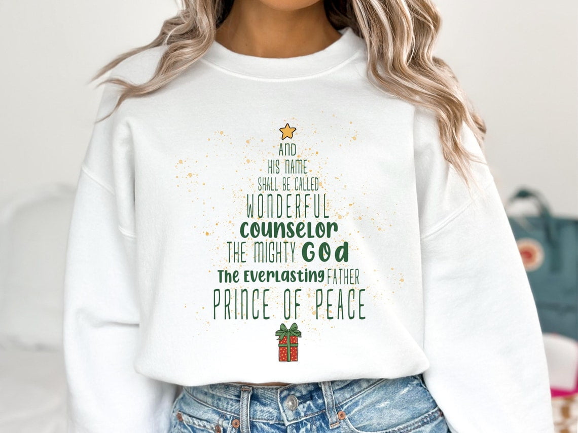 Christian Winter Sweatshirt, His Name Shall Be Called Wonderful, Unisex ...