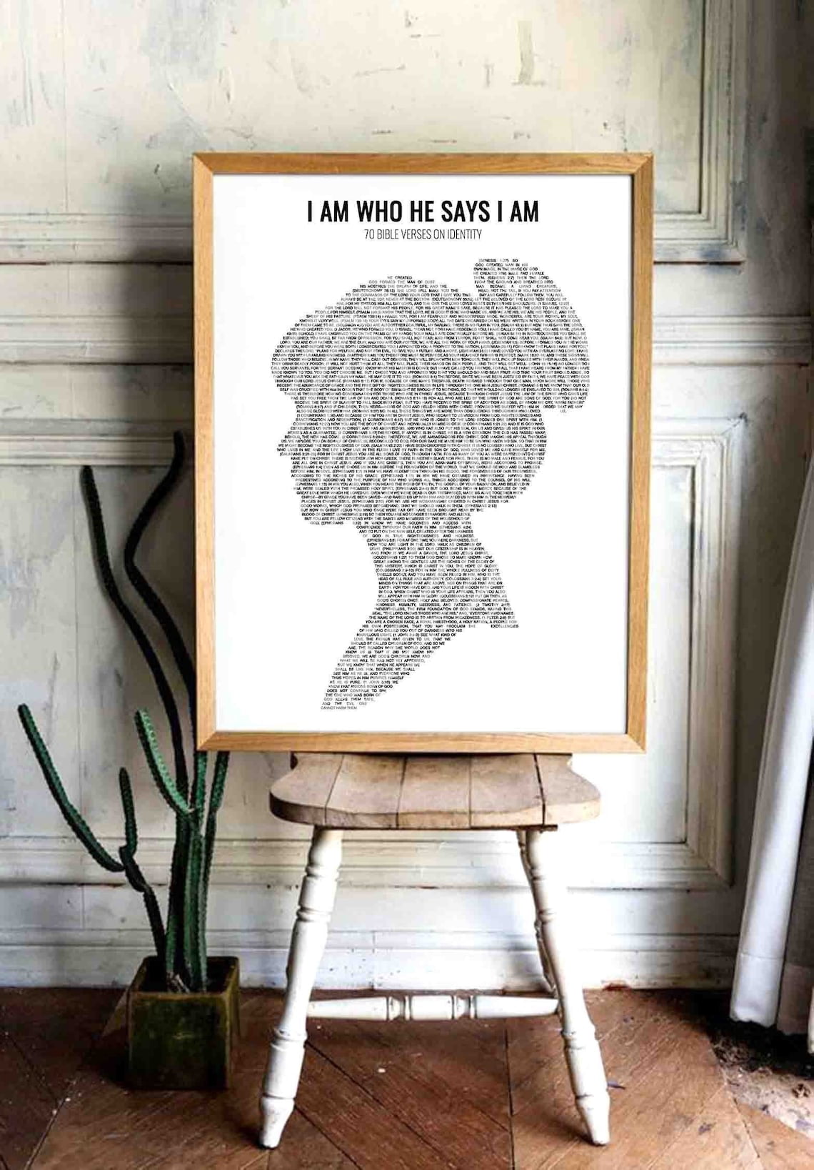 Christian Woman Fingerprint Identity Print, Unframed Paper Poster ...