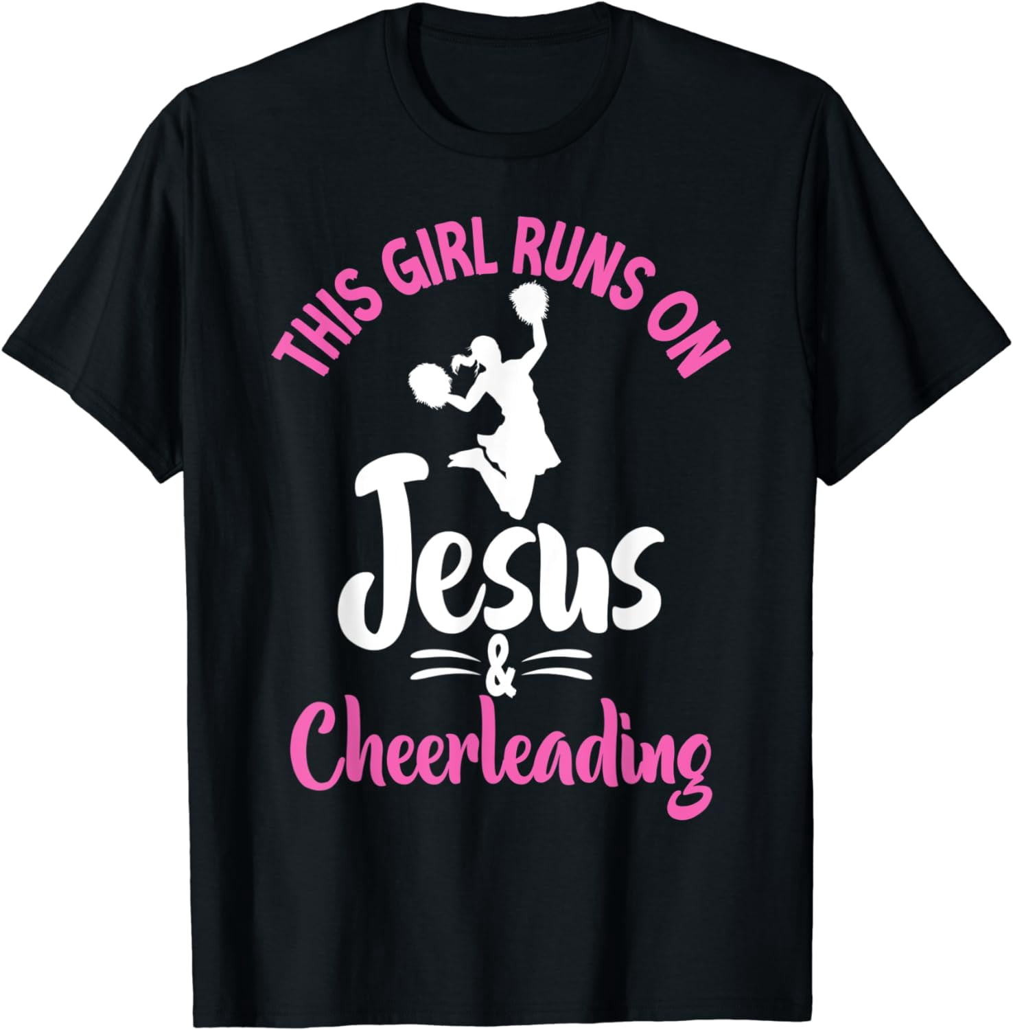 Christian Women Shirt Girl On Jesus And Cheerleading T-Shirt - Walmart.com