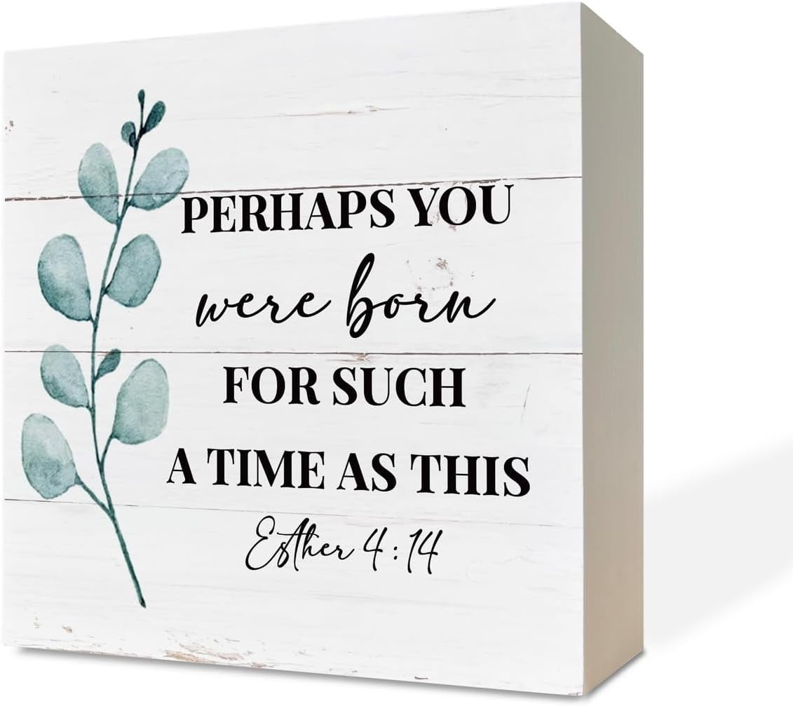 Christian Wood Sign - Bible Verse Esther 4:14 - Perhaps You Were Born ...