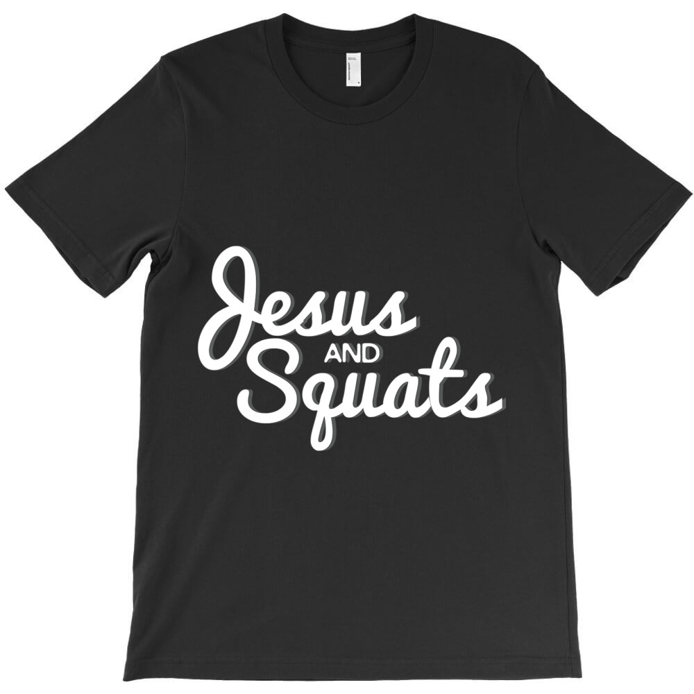 Christian Workout Jesus Lifting Squats, Fitness Religious Faith G13464 ...