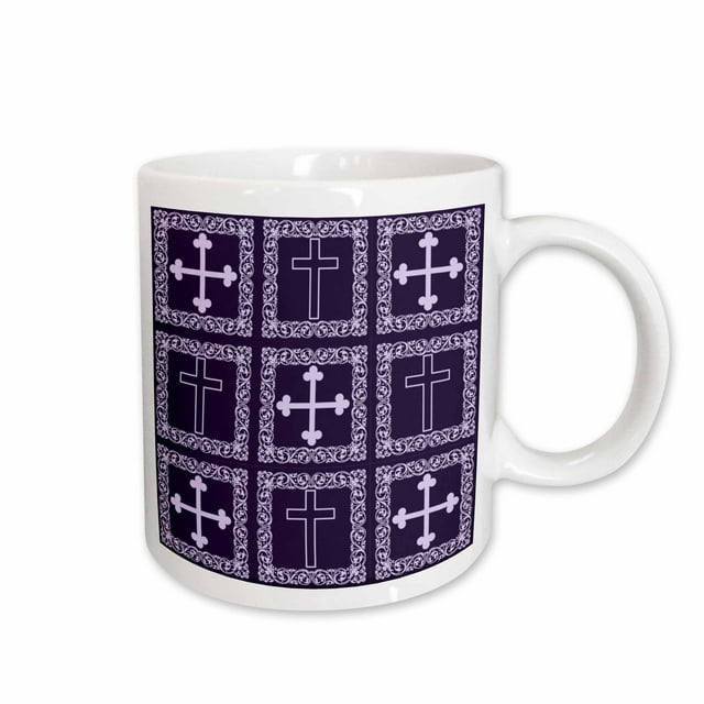 Christian crosses in a victorian floral frame. Standard cross and iron ...