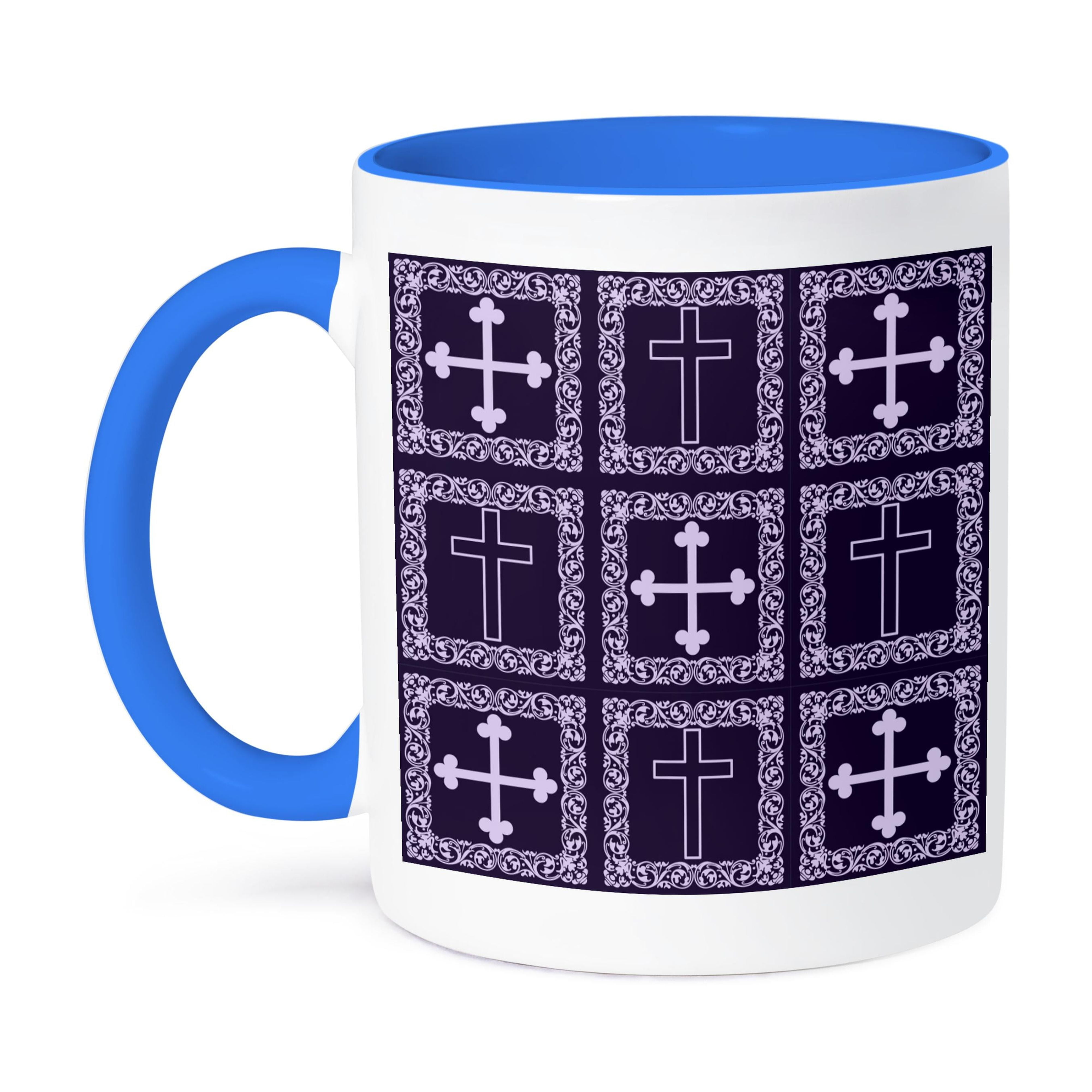 3dRose, Christian crosses in a victorian floral frame. Standard cross ...