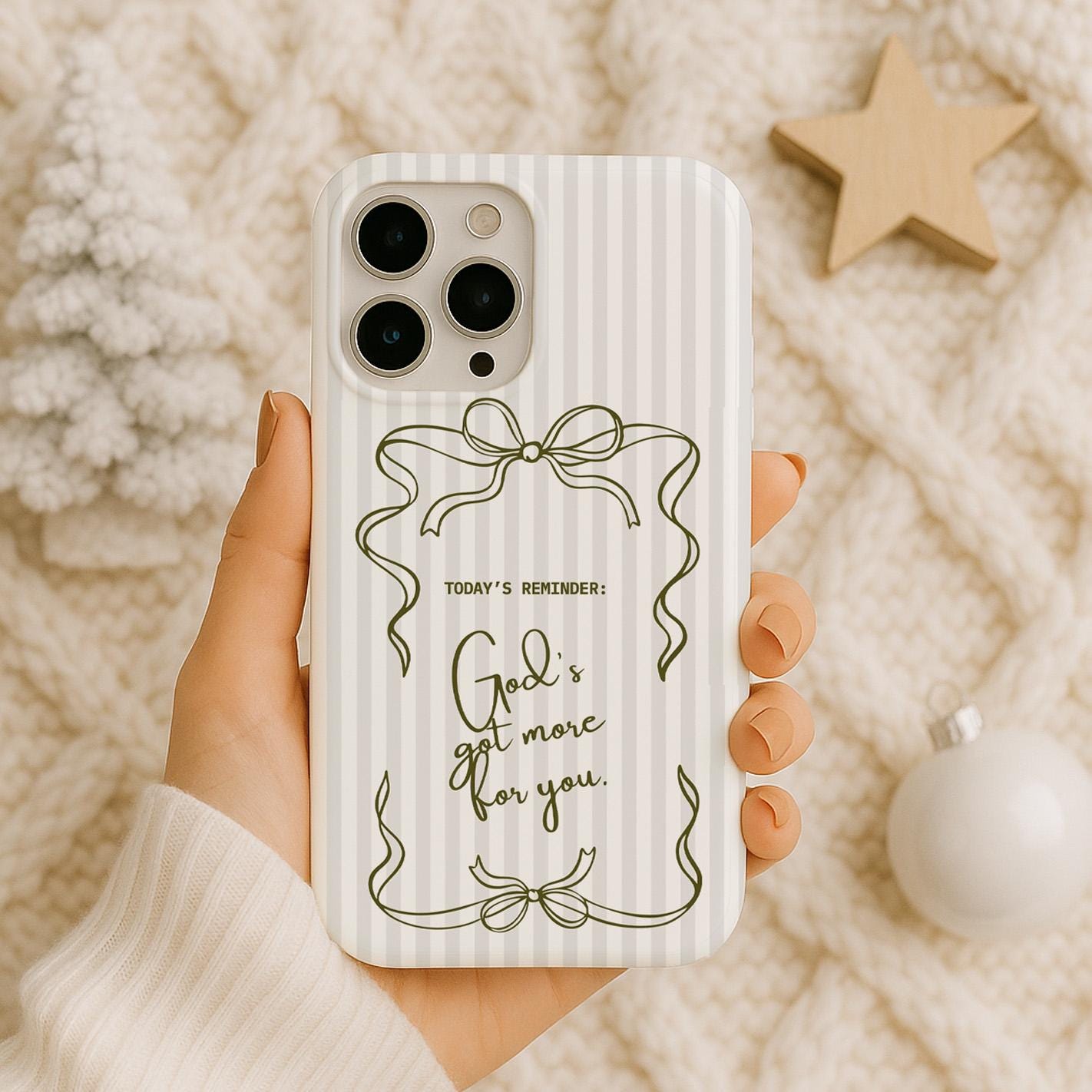 Christian iPhone Case Bible Quote Gods Got More Elegant Bow iPhone 17 ...