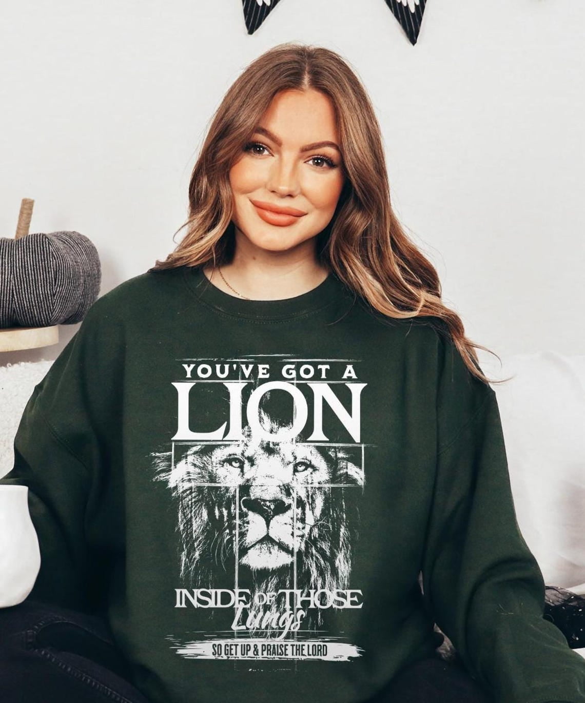 Christian lion sweater, You've Got a Lion, Inside of Those Lungs White ...