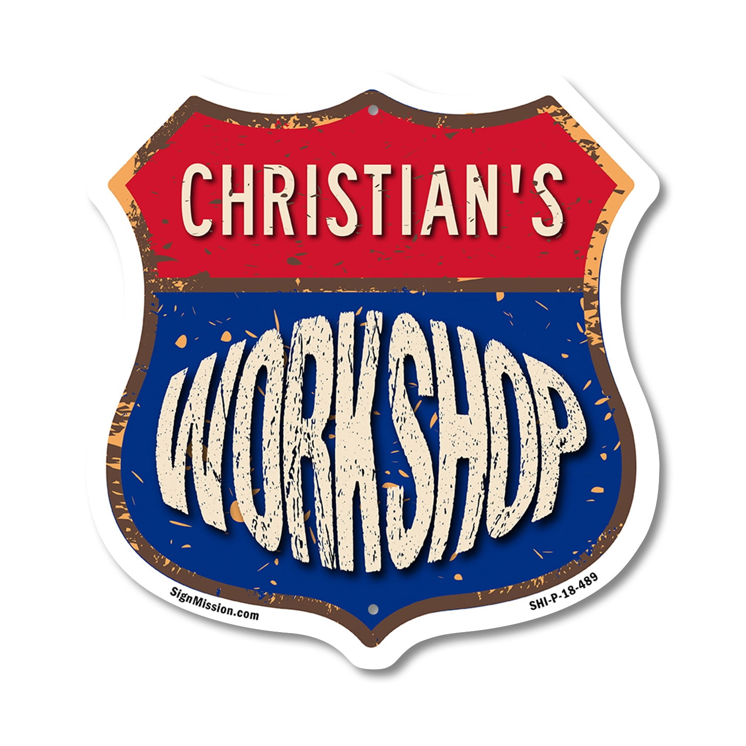 Christian's Workshop 18 inch X 18 inch Shield Shaped Commercial Grade ...