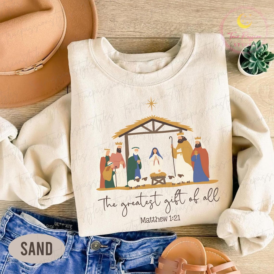 Christian season Sweatshirt, The Greatest of All Sweatshirt, Nativity ...
