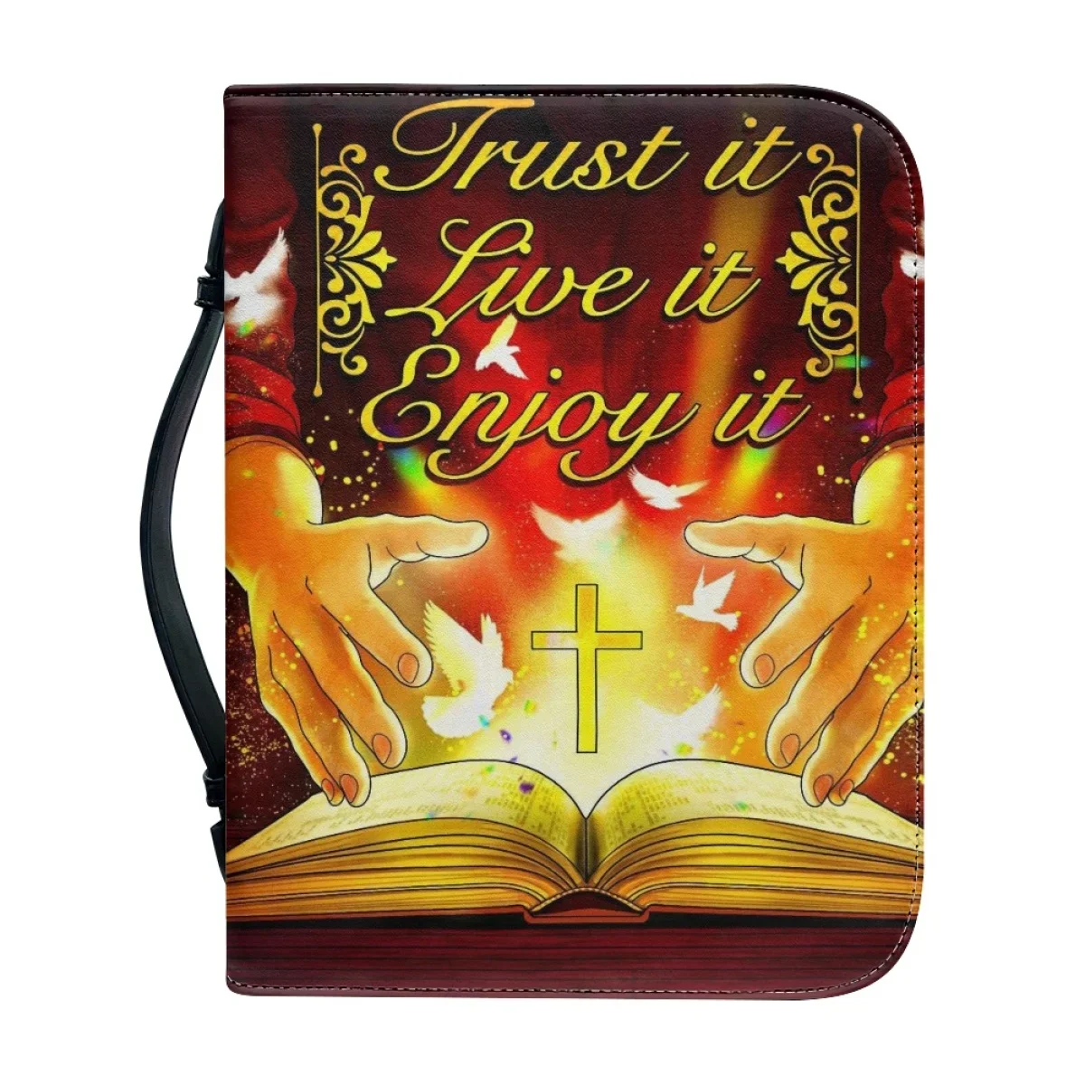 Christianity God Jesus Print Leather Bible Cover Case for Women ...