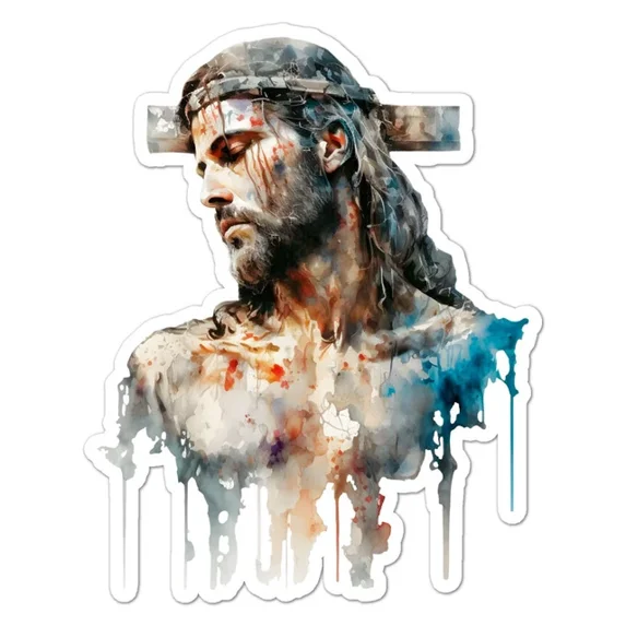 Christianity Jesus Cross Sticker Indoor Outdoor Phone Decal Water ...