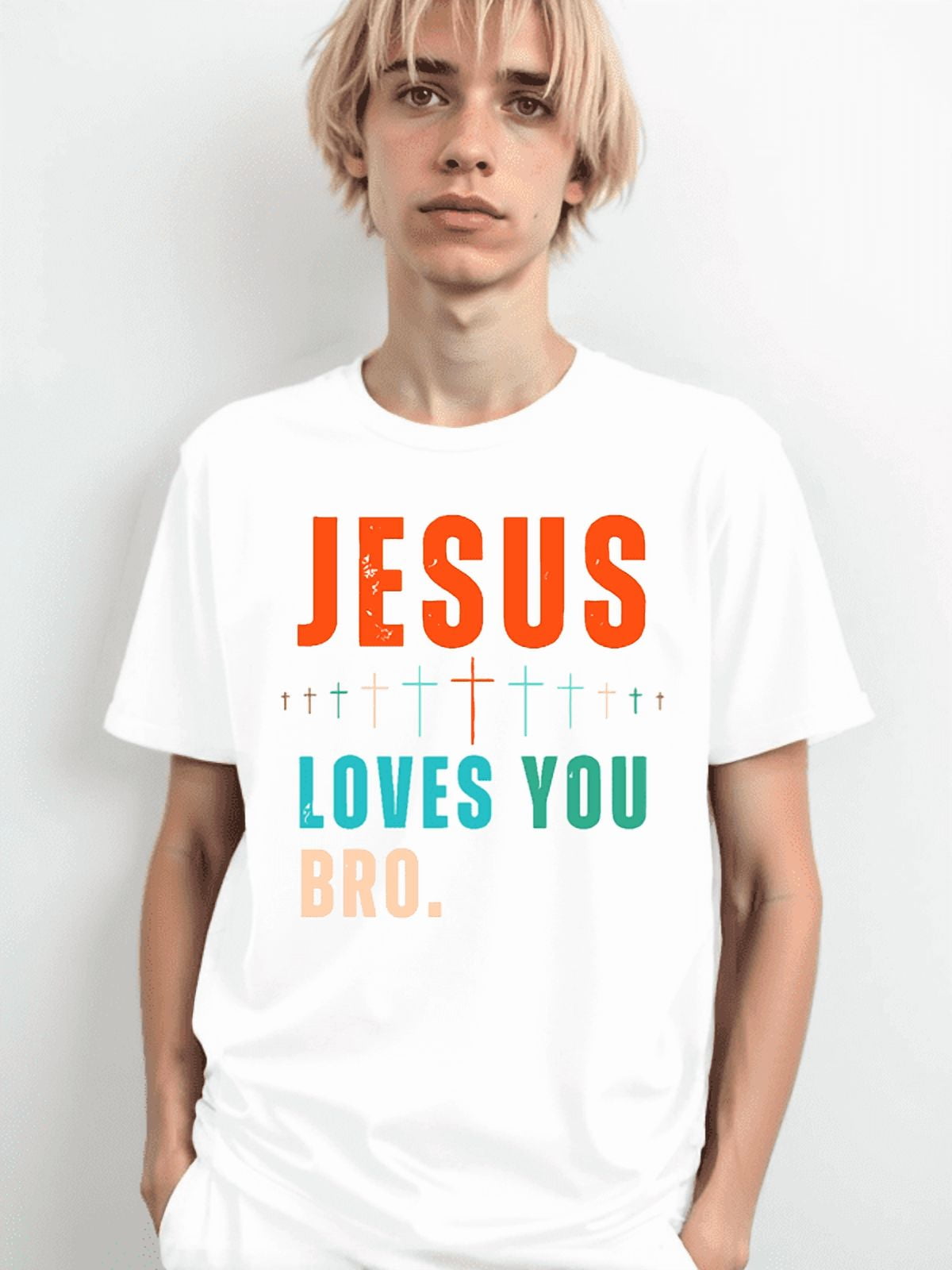 Christianity Jesus T-Shirt - Jesus Loves You Bro Faith Graphic Tees,God ...