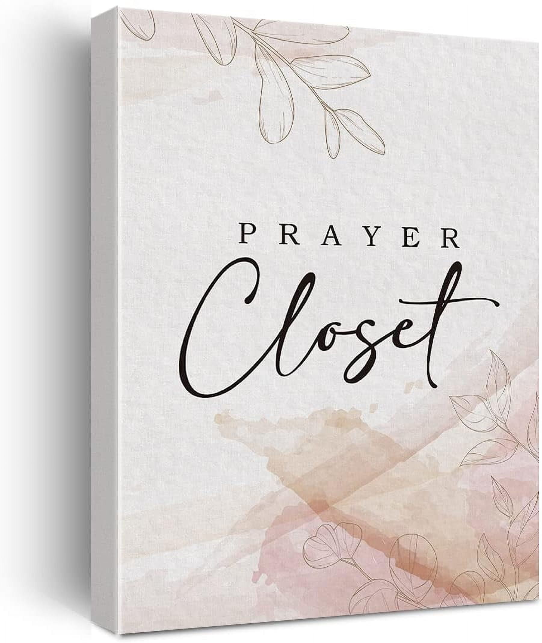 Christianity Watercolor Canvas Print Decor Prayer Closet Wall Painting ...