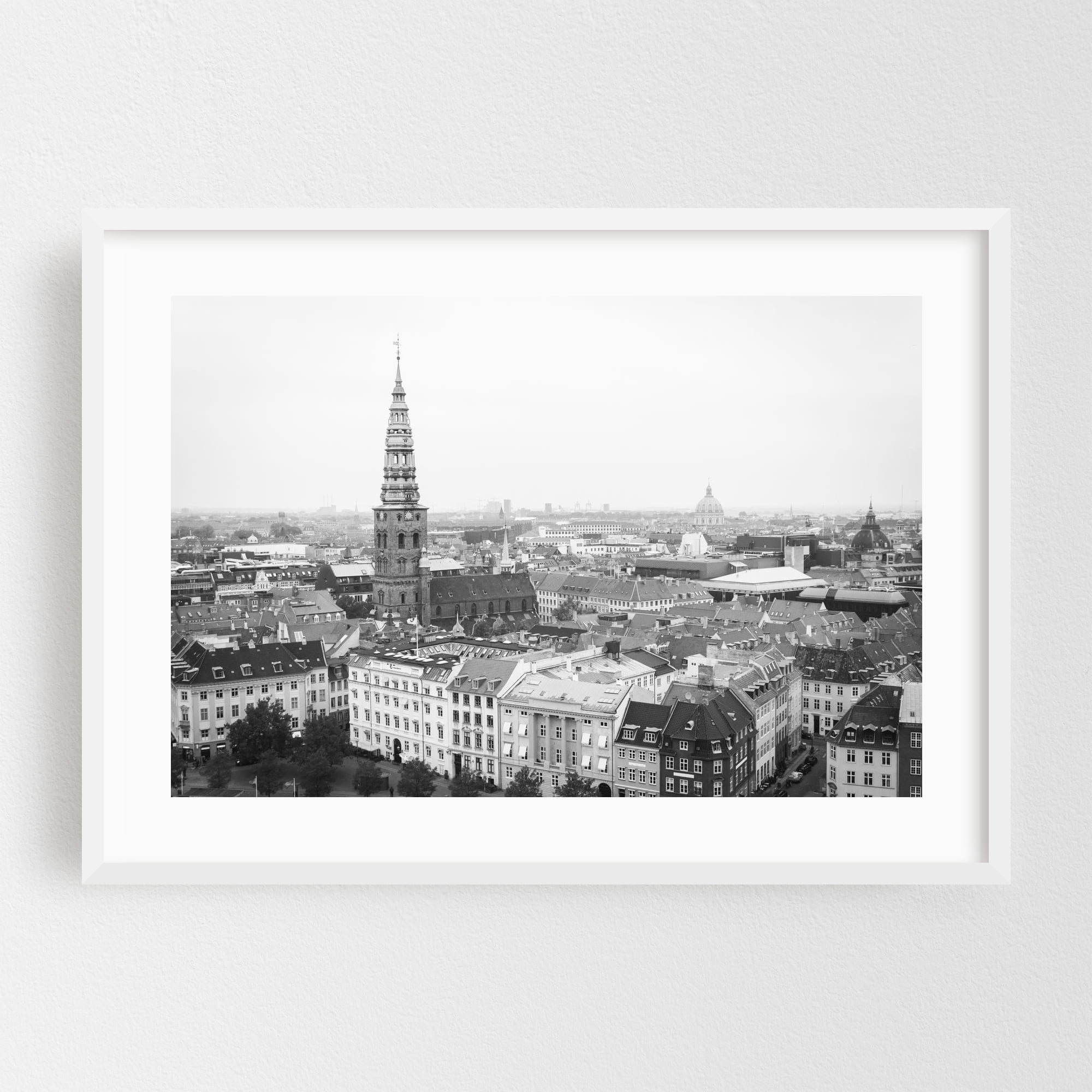 From Christiansborg Palace Tower 02 B&W - Copenhagen Denmark ...