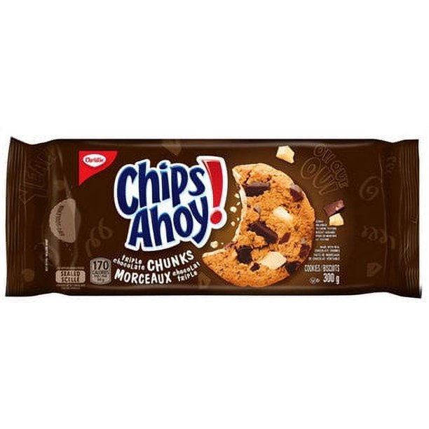 Christie Chips Ahoy Triple Chocolate Chunks Chocolate Chip Cookies 300g ...