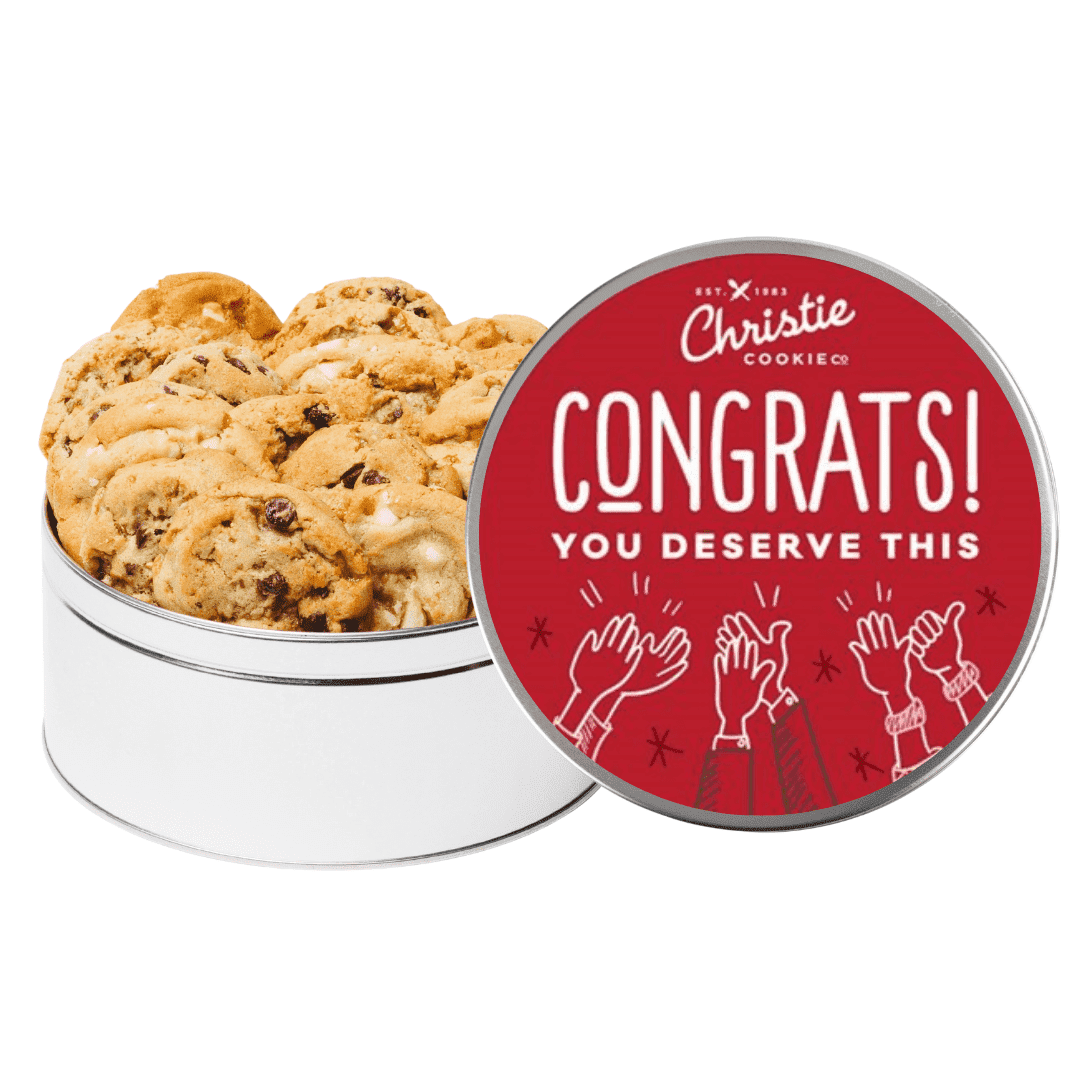 Christie Cookie Co Gourmet Gift Tin "You Deserve This!" Gourmet Cookie ...