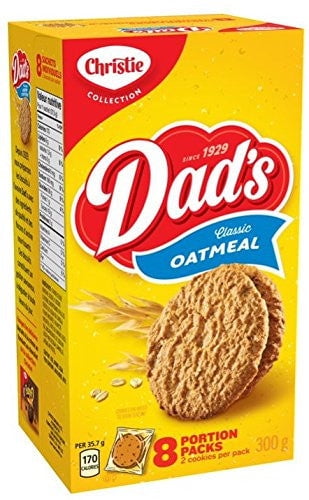 Christie Dad's Classic Oatmeal Cookies 300g Portion Pack, 10.58 oz ...