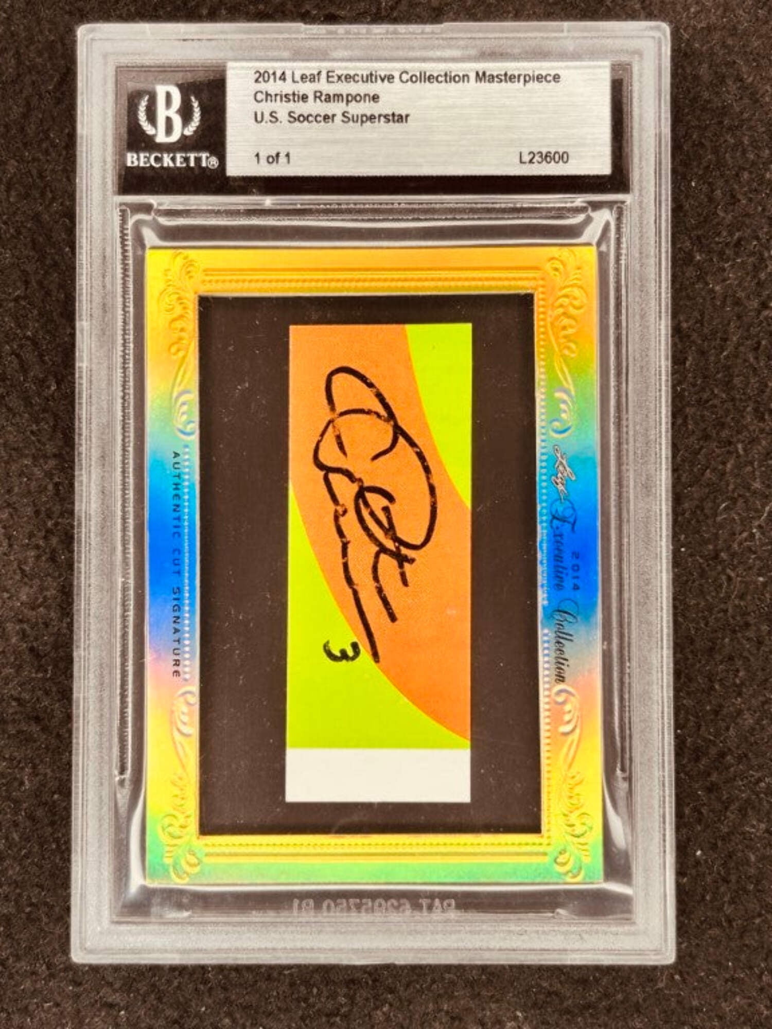 Christie Pearce Rampone 2014 Leaf Masterpiece Cut Signature certified ...