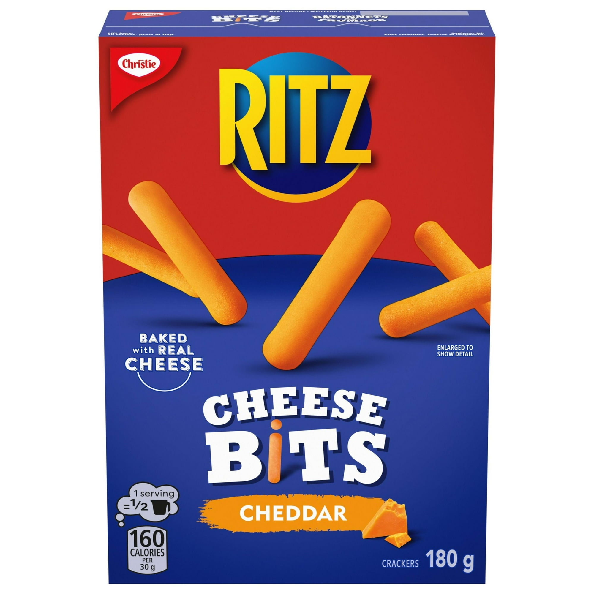RITZ Cheese Bits Crackers, Cheddar Flavor, Bite-Size Snacks, Crispy ...