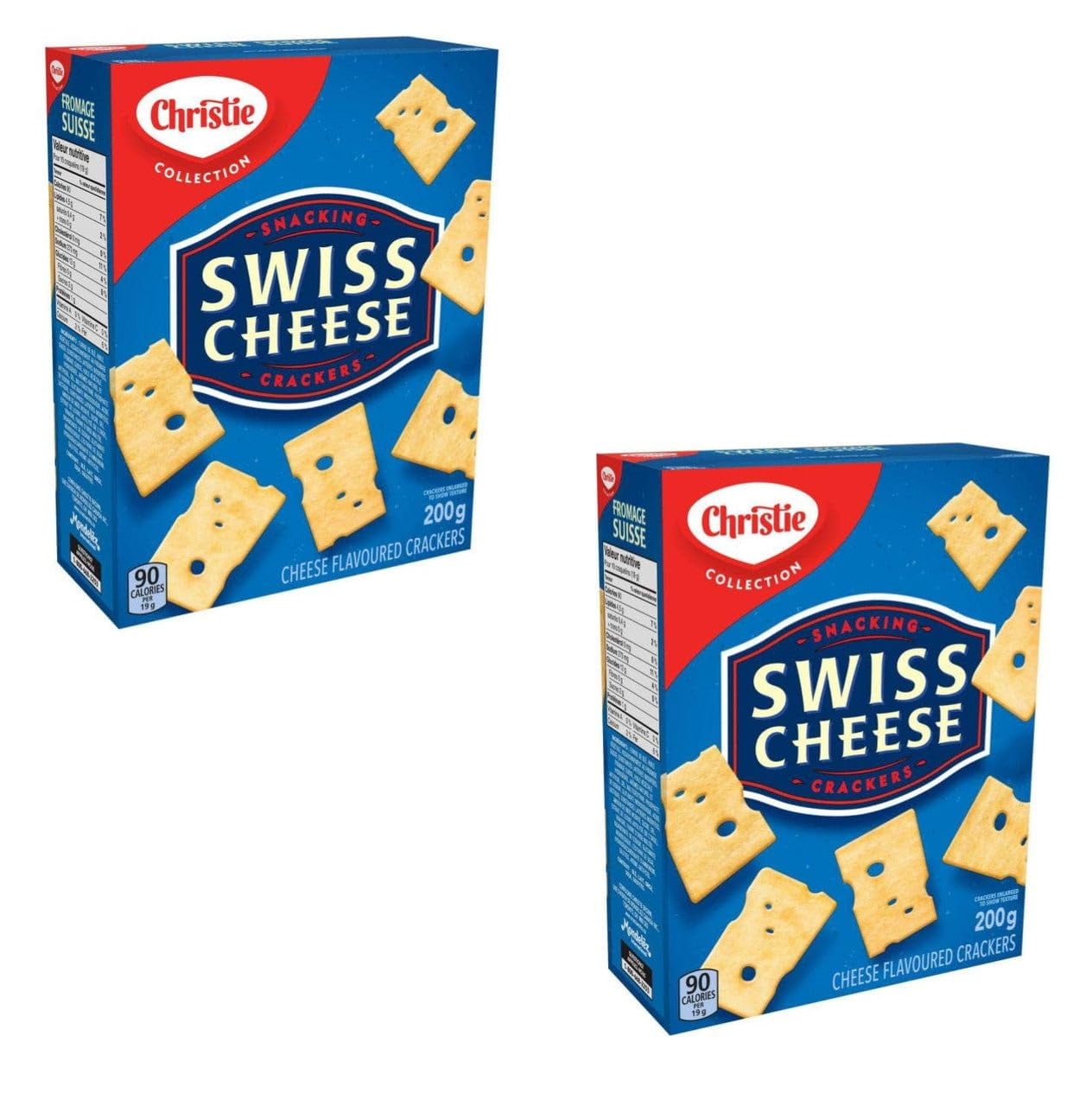 Christie Swiss Cheese Crackers SAF21 2 Boxes (200 grams x 2 Boxes ...