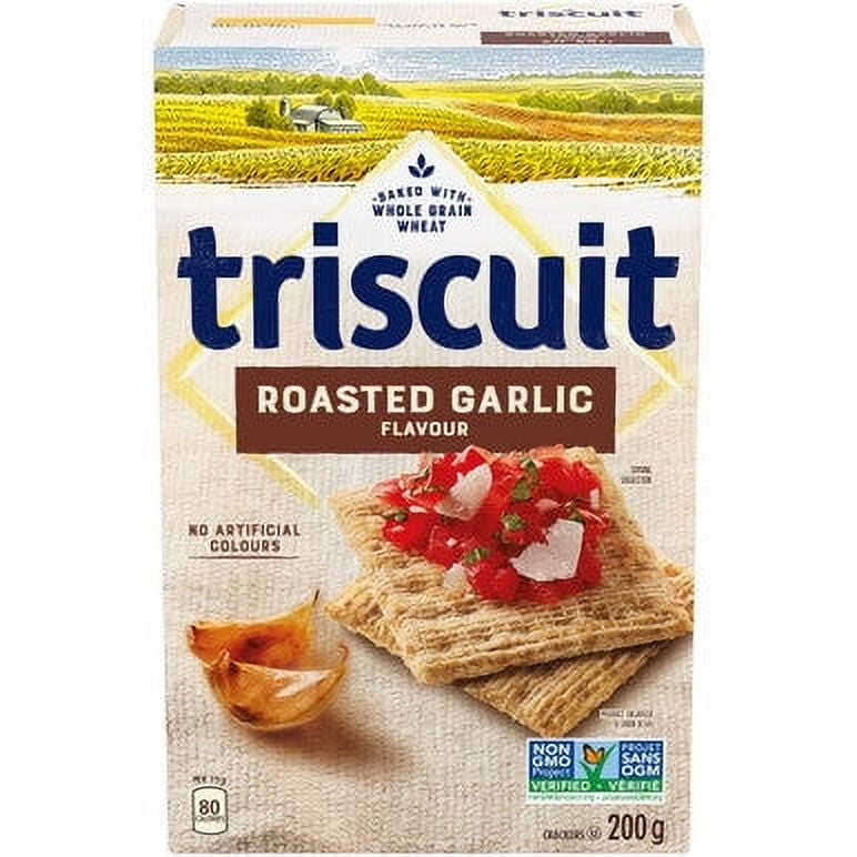 Christie TRISCUIT Roasted Garlic Crackers, 200g/7.1 oz., {Imported from ...