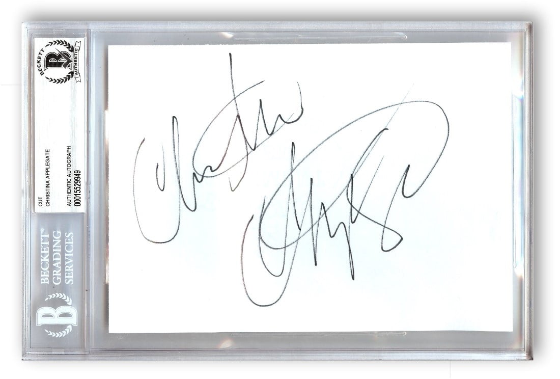 Christina Applegate Signed Autograph Cut Signature Married with ...