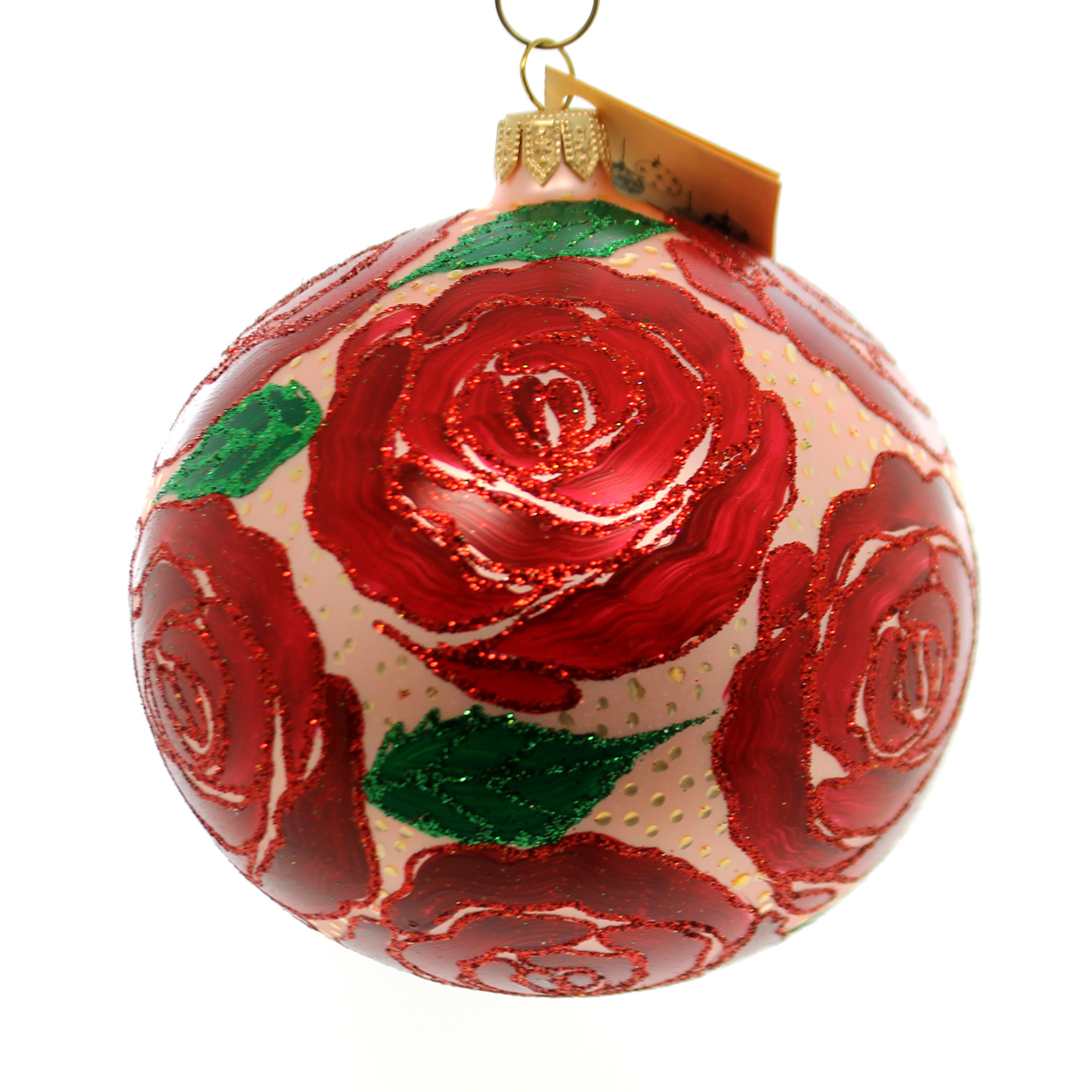 Christina's World Red Red Roses Bouquet Glass Ornament Flower Love ...