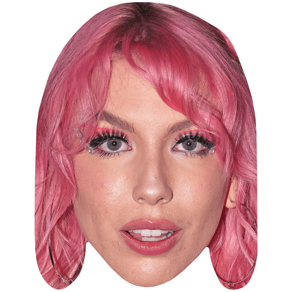 Christine Chlapecka (Pink Hair) Celebrity Mask, Flat Card Face, Fancy ...