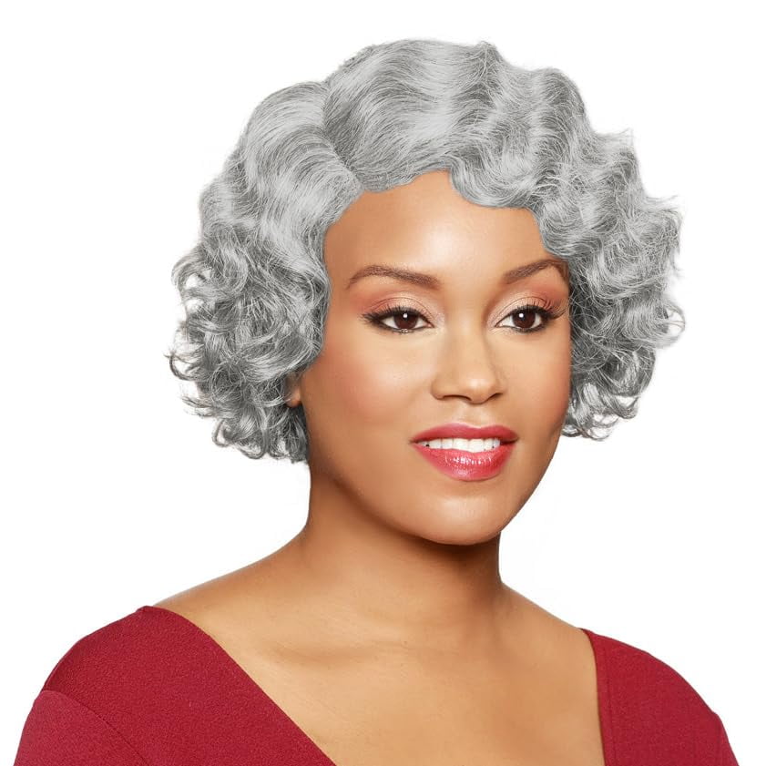 Christine Wig Color 60 - Foxy Silver Wigs Short Fingerwave Wavy Fusion ...