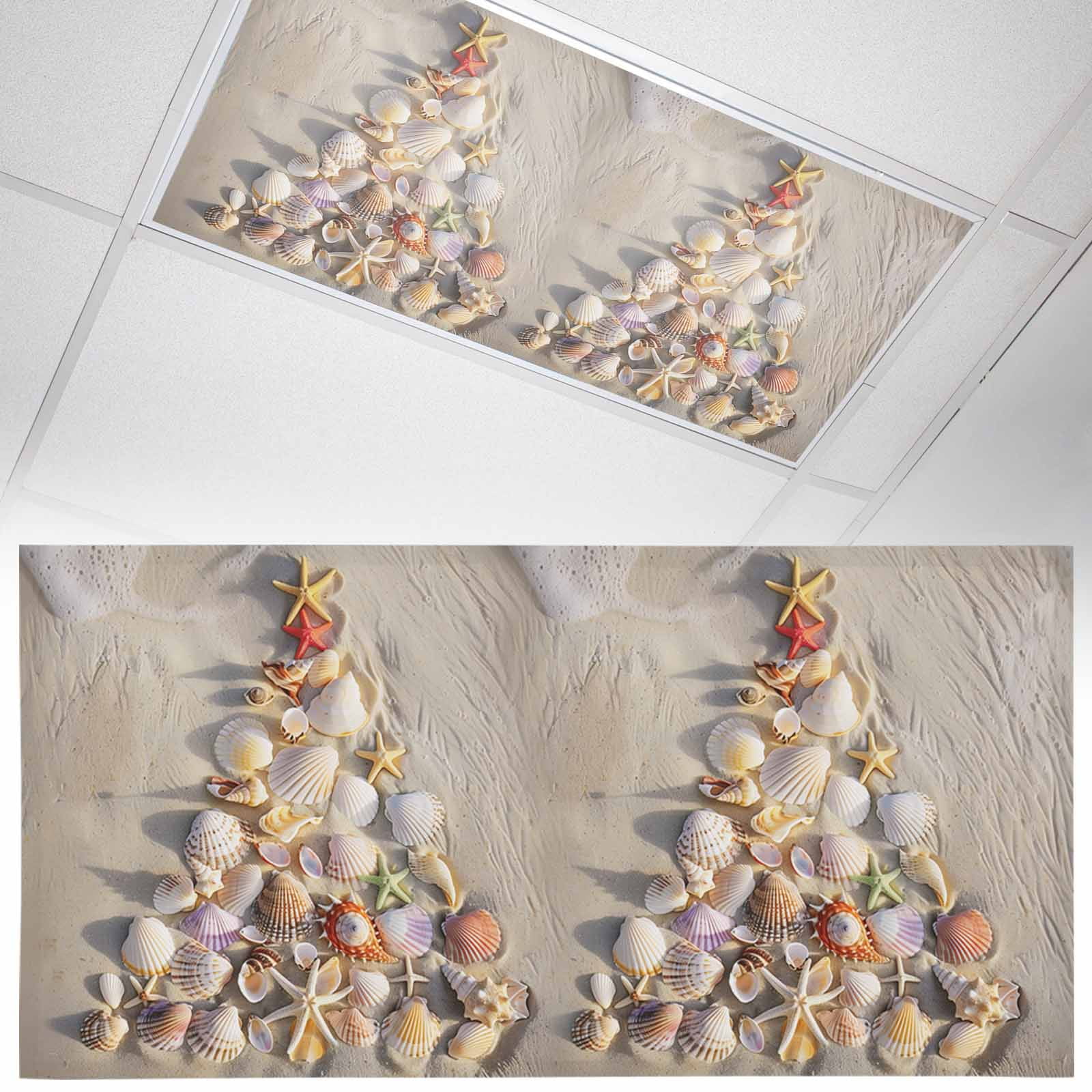 Christmas 1 Piece Beach Shell Starfish Conch Christmas Tree Shape ...
