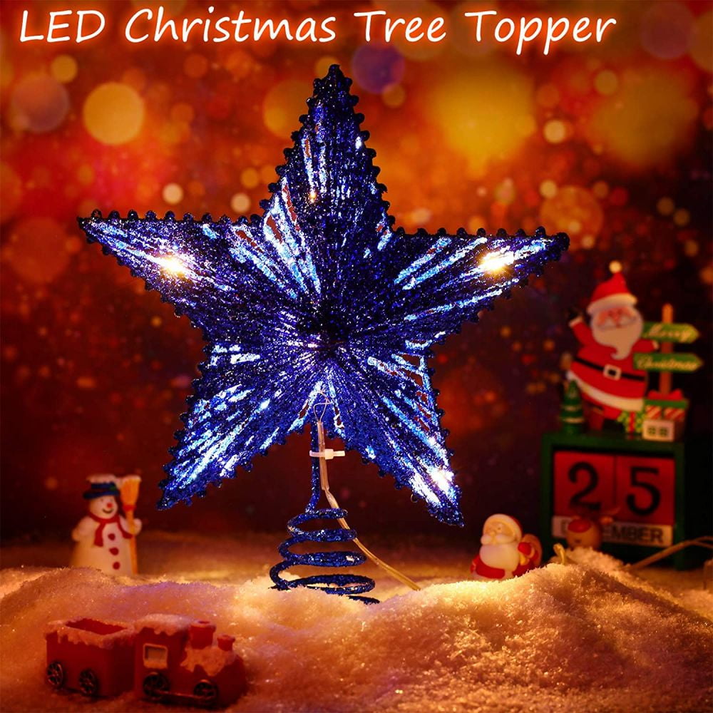 Christmas 10" Springy Star with 20 LED Lights - Lighted Christmas Tree ...