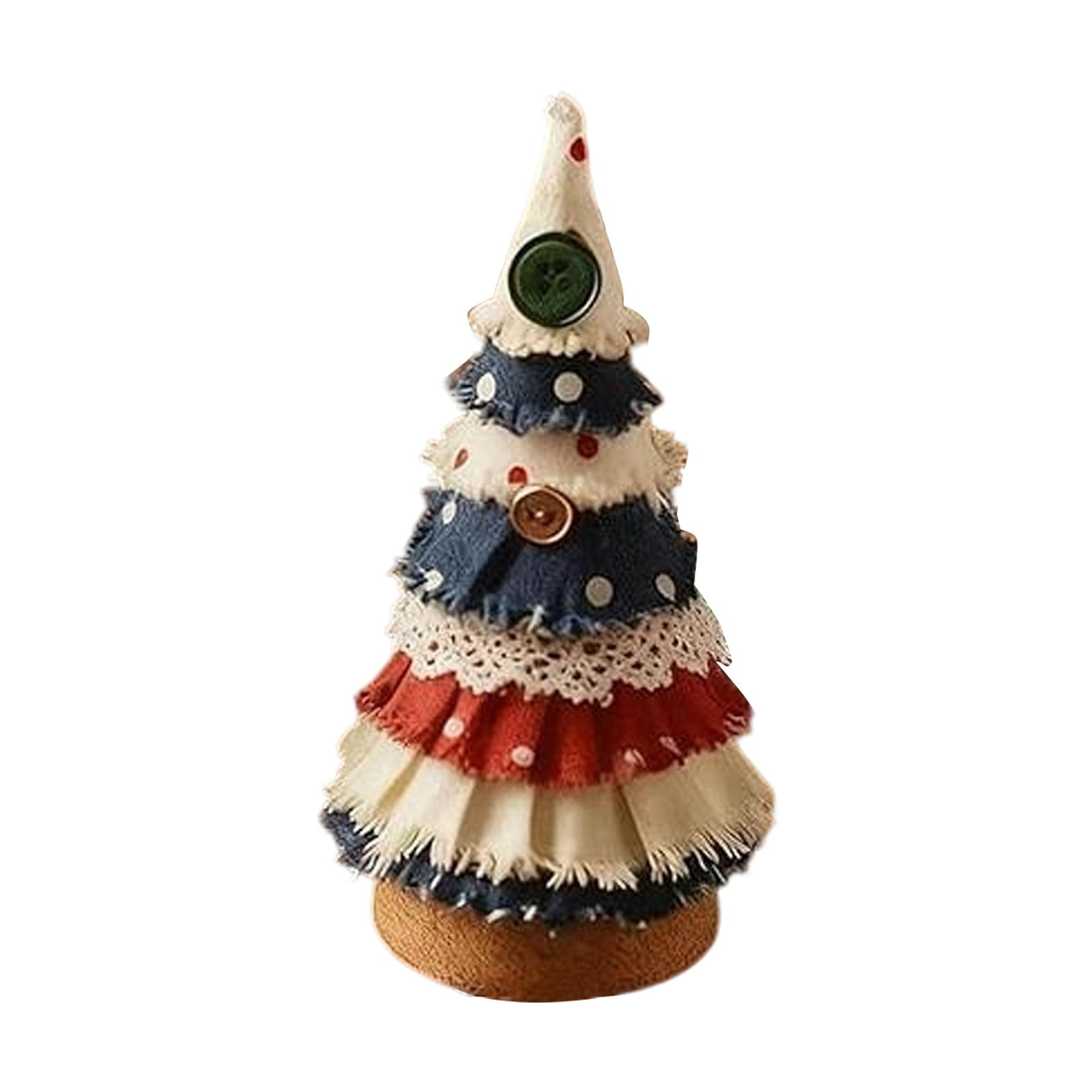 Christmas 10cm Handmade Patchwork Tree Kit - DIY Country Style Fabric ...