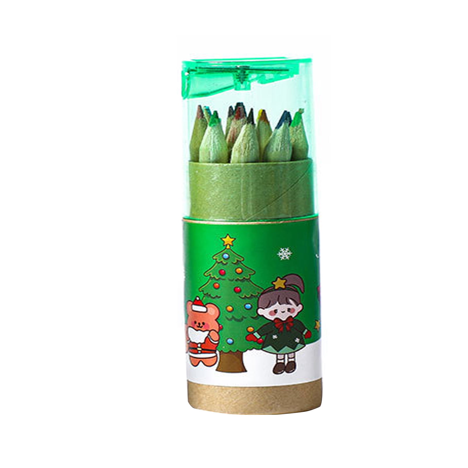 Christmas 12-Color Child-Safe Colored Pencils Set with Foldable Box ...