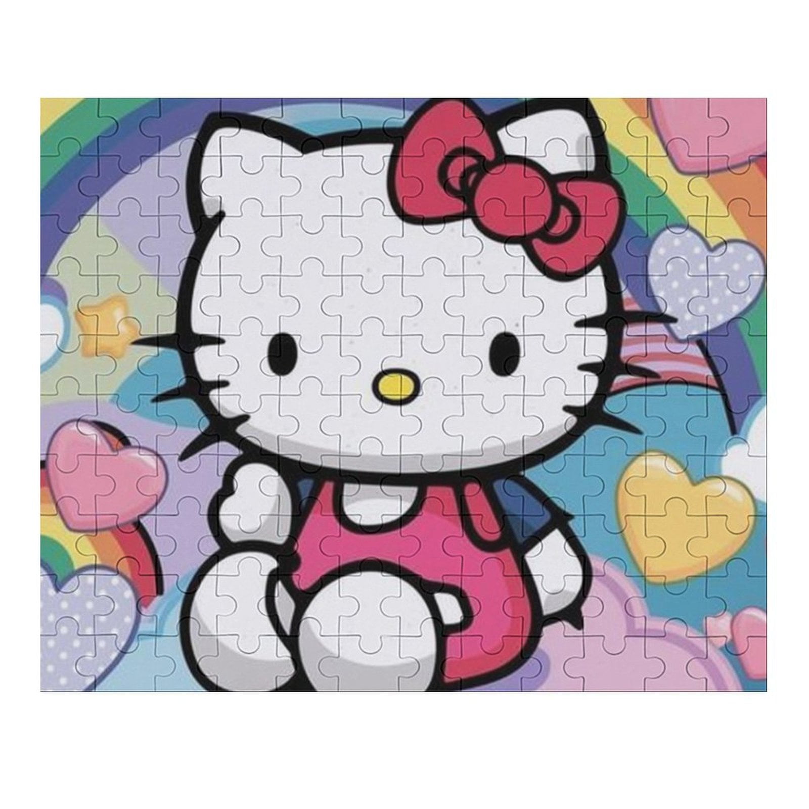 Christmas 120 PCS Wooden Hello Kitty Jigsaw Puzzle DIY Children ...
