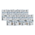 Christmas 2 Panels Kitchen Valance, Light Blue Xmas Ball Holly Shell ...