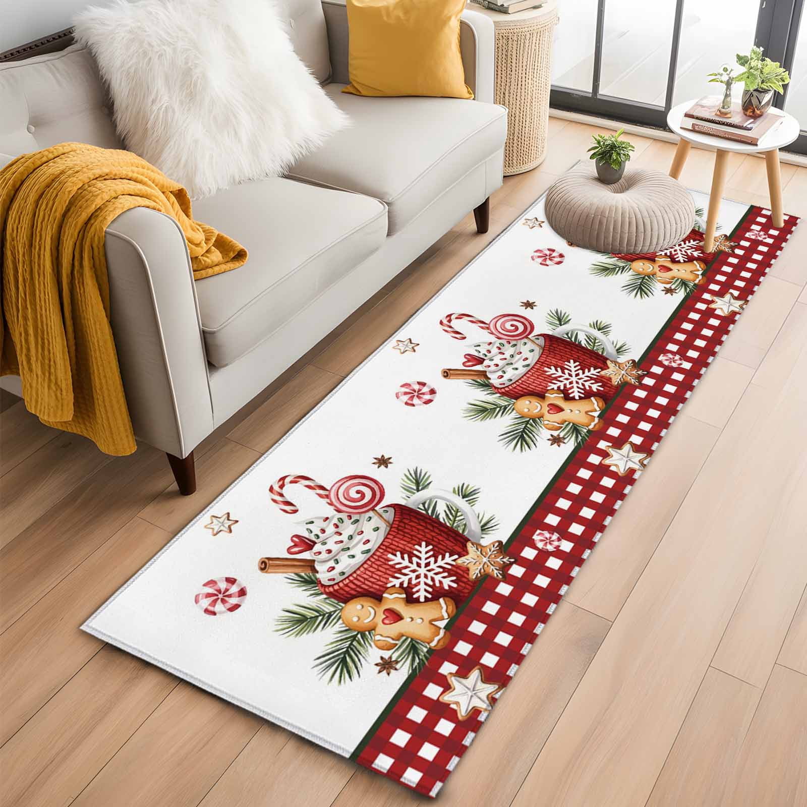 Christmas 2'x6' Runner Rugs for Hallway Kitchen Bedside Non Slip ...