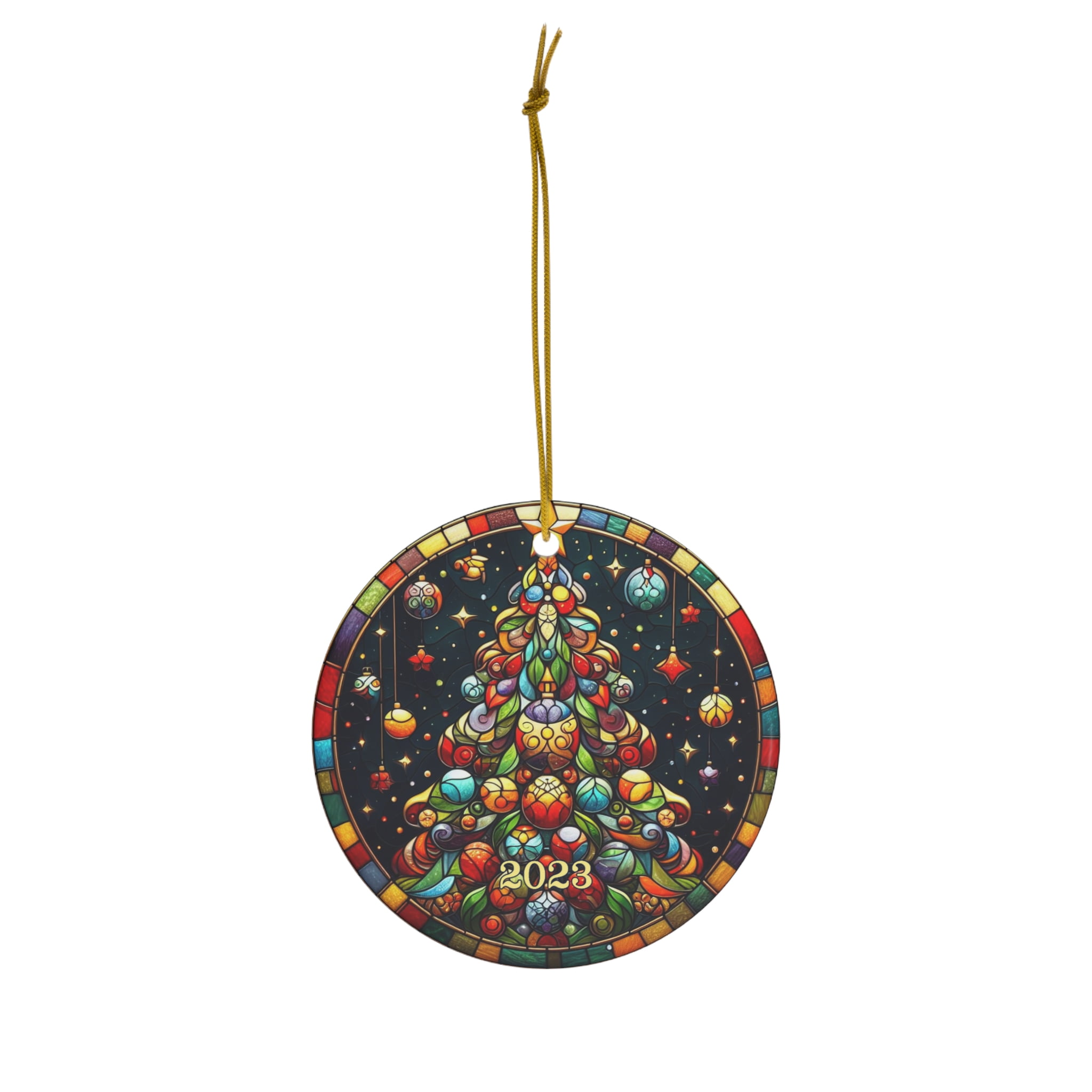 Christmas 2023 Round Ceramic Ornament Keepsake - Walmart.com