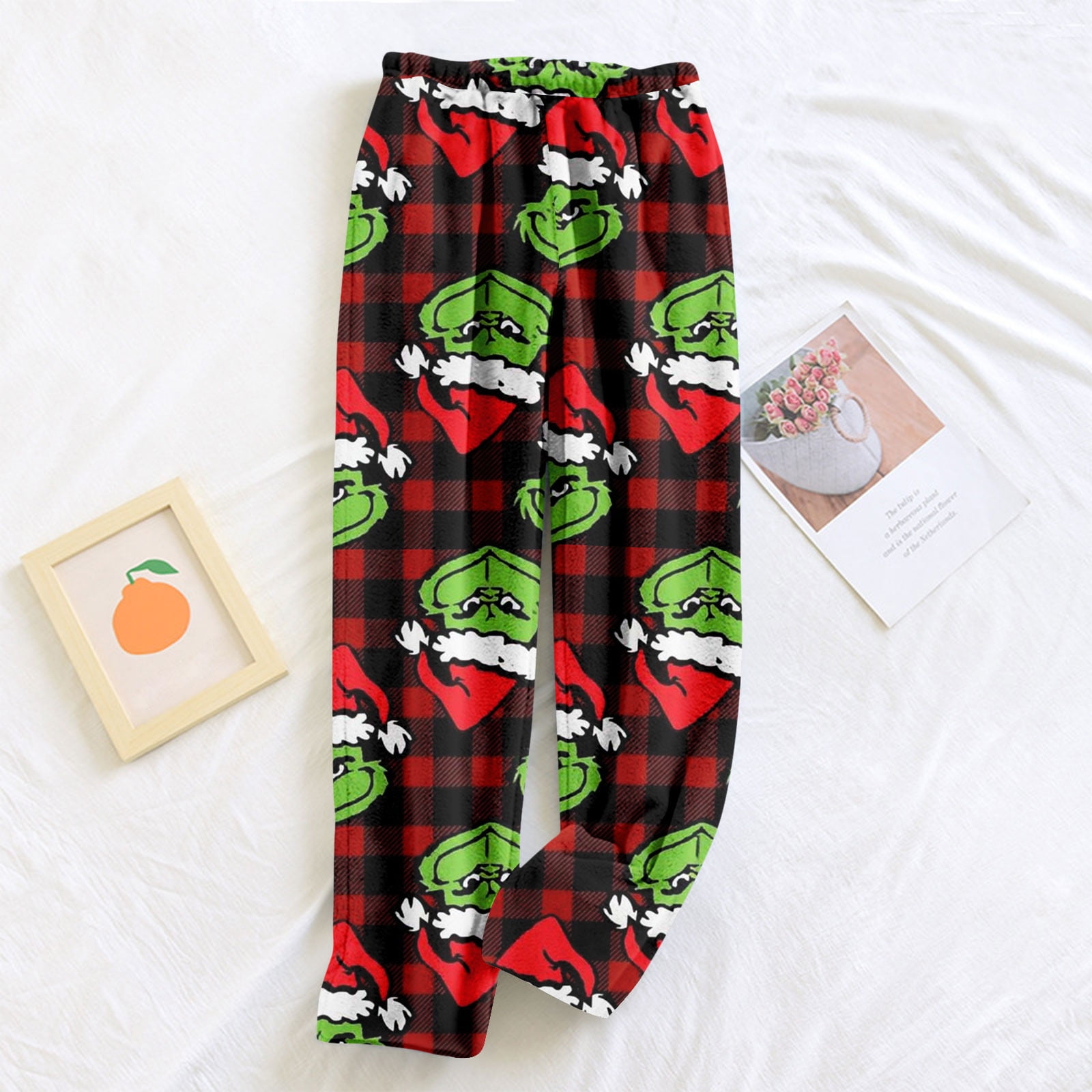 Christmas 2024 Loose Print Grinch Stole Grinch Stole Lady Grinch Pajama ...
