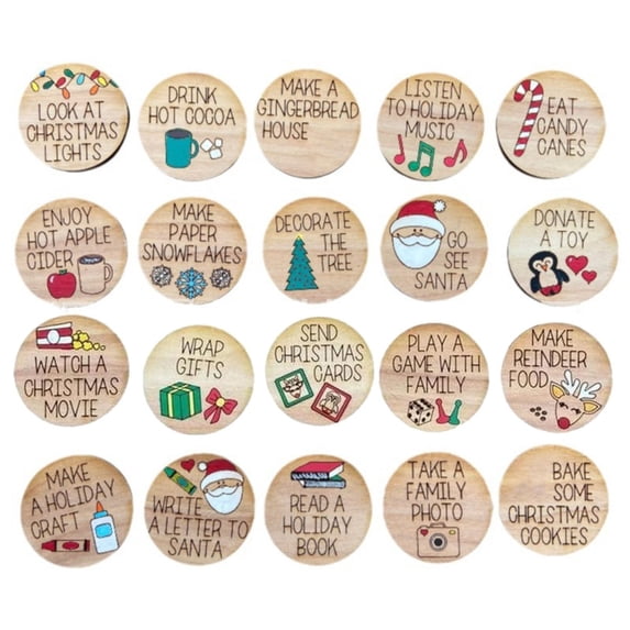 Christmas 20Pcs Christmas Countdown Set to Do List Advent Calendar ...