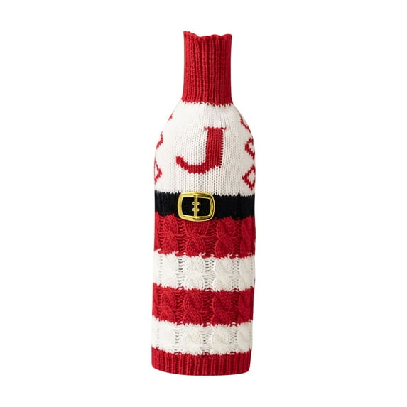 Christmas 26 English Letter Wine Bottle Cover Knitted Letter Wine ...